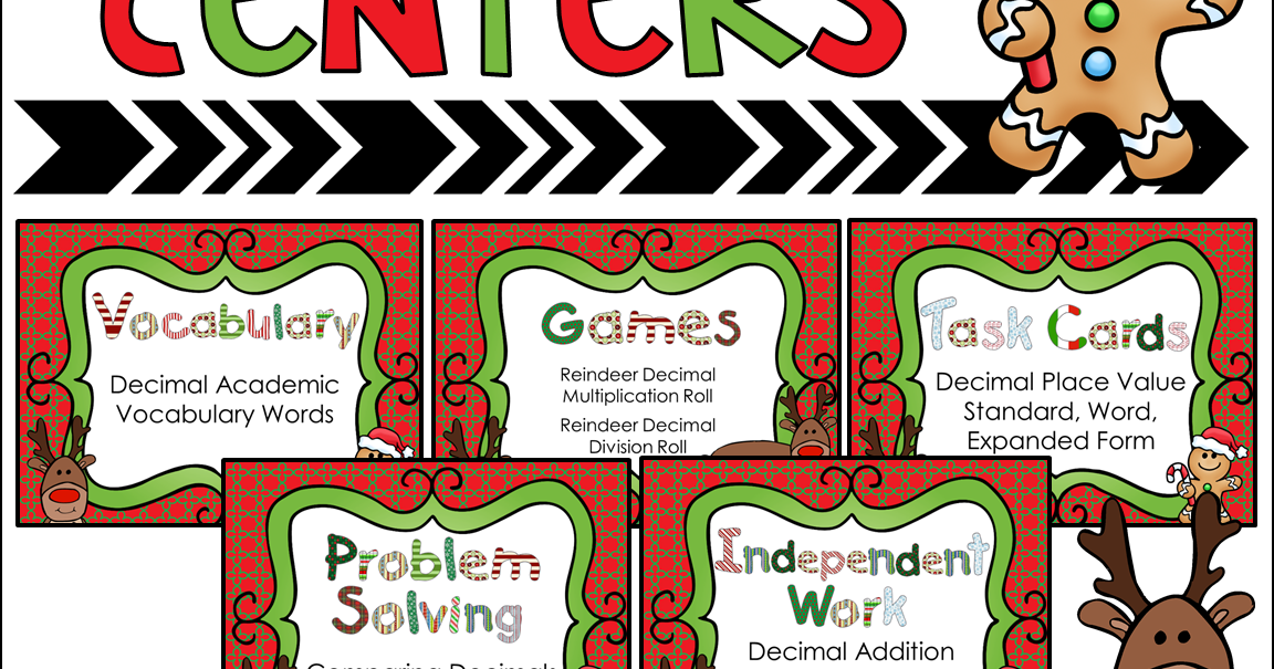 Decimal Math Activities for the Week Before Christmas Break and a ...