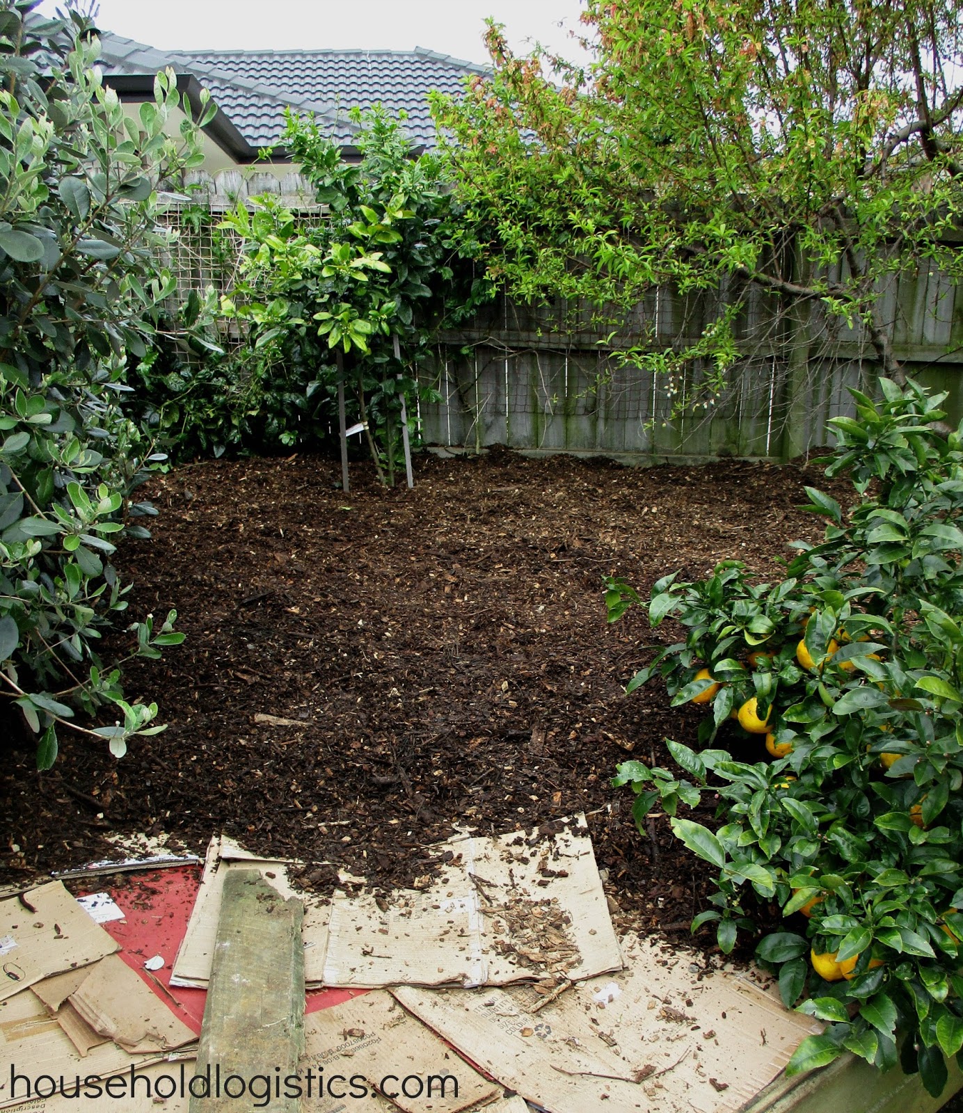 Household Logistics: My Backyard: Mulching Progress