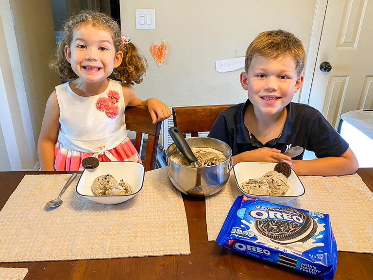 Tales of the Flowers: Kids make Oreo Ice Cream - National Ice Cream Day ...