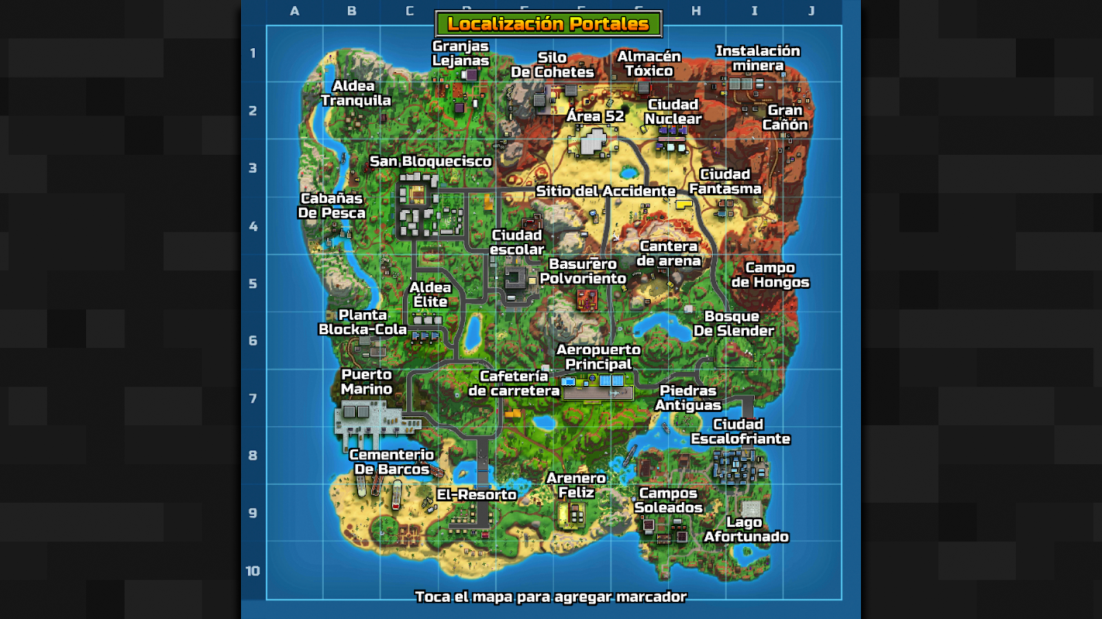 Todas las localizaciones de los Portales en Battle Royale de Pixel Gun 3D