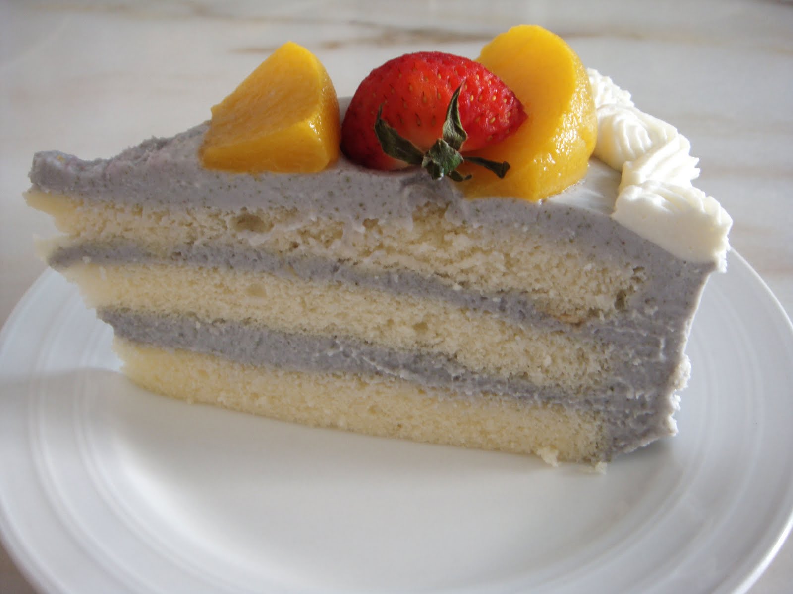 Baking Library: Yam (Taro) Fudge Cake for Mum's Birthday