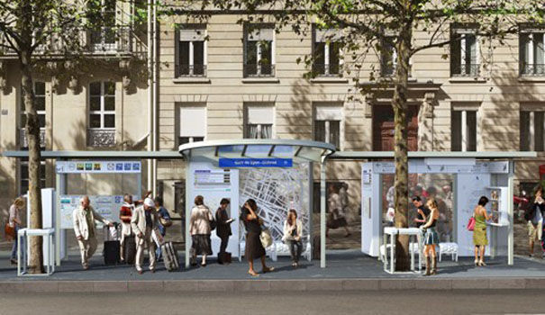 THOUGHTS ON ARCHITECTURE AND URBANISM: The bus stop of the future in Paris