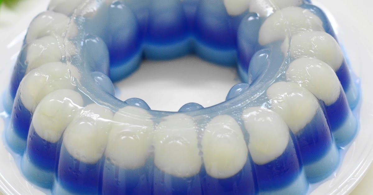 Violet's Kitchen ~♥紫羅蘭的爱心厨房♥~ : 蓝花龙眼燕菜 Blue Pea Flower and Longan Jelly