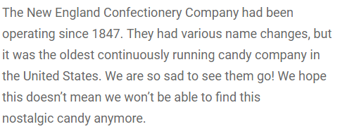 NECCO Candy Factory Unexpectedly Closes After 117 Years In Business