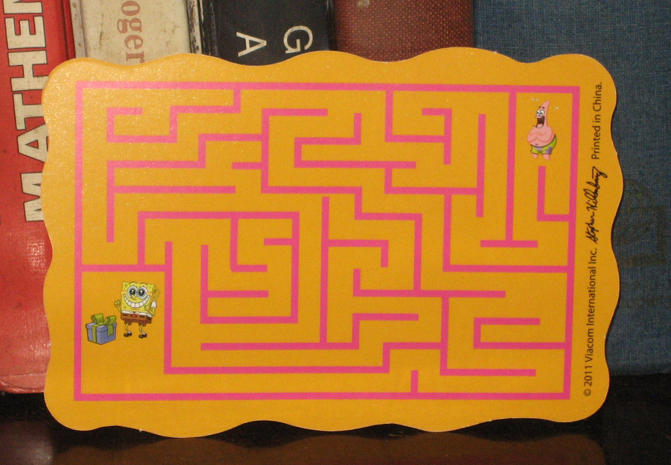 Percy's Fast Food Toy Stories : MAZE Spongebob BK