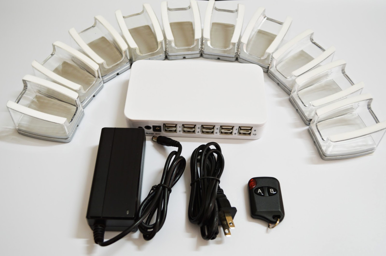 Retail Display System: 10 ports charging display mobile phone and ...