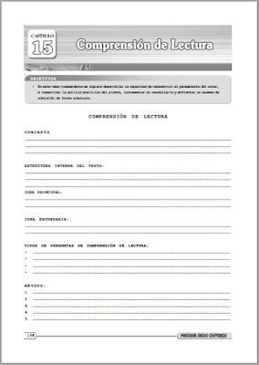 Ejercicios de Comprensión Lectora para Secundaria - Fichas en PDF ...