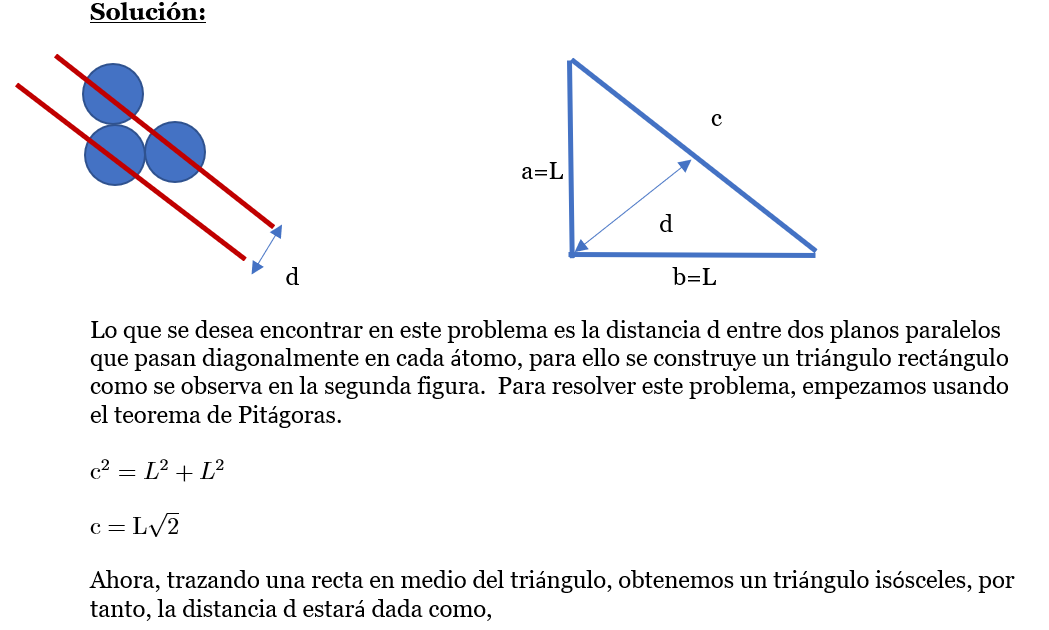 6. Un sólido cristalino consiste de átomos apilados en una estructura ...