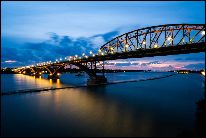 The Peace Bridge on a beautiful late spring evening.