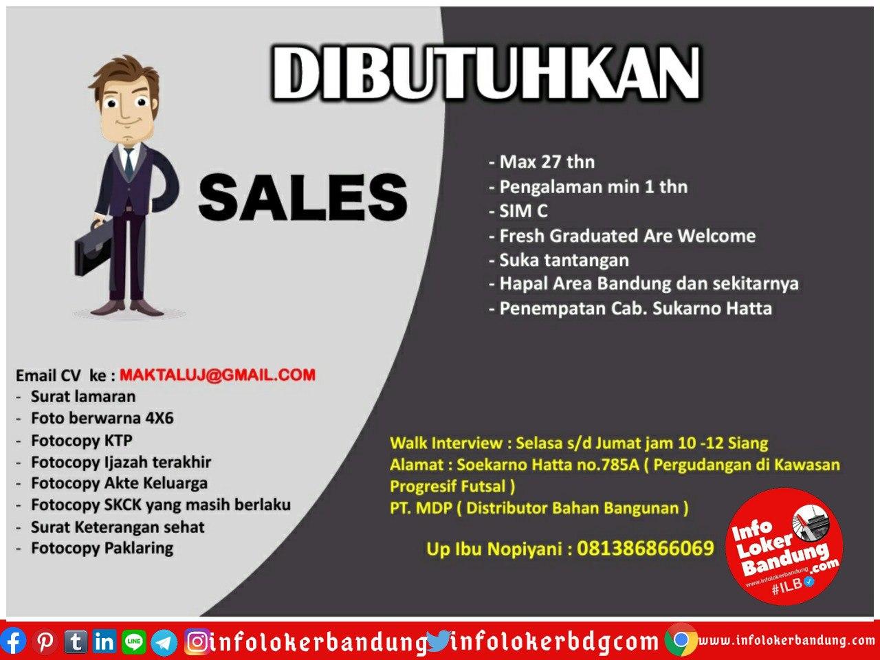 Lowongan Kerja Sales PT. Maktal Distribusi Pratama Bandung Juli 2020 ...