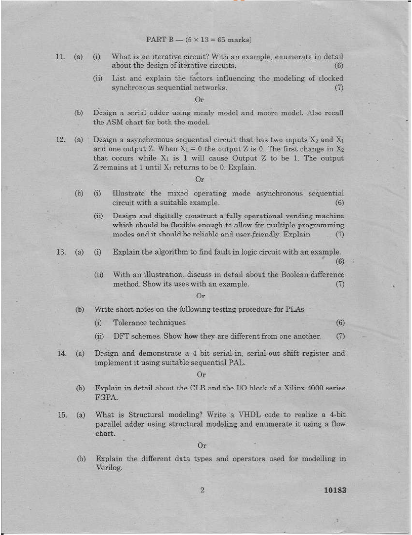 Anna University AP 5151 Advanced Digital System Design APRIL MAY 2019 anna-university-ap-5151-advanced-digital-system-design-april-may-2019