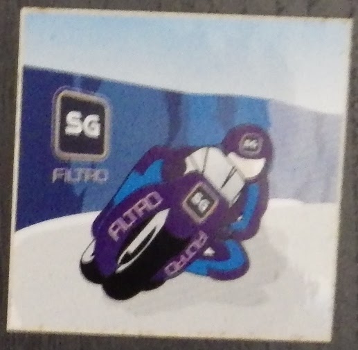 Marcas de Tabaco - Colecionismo: Autocolante: SG Filtro - motociclismo