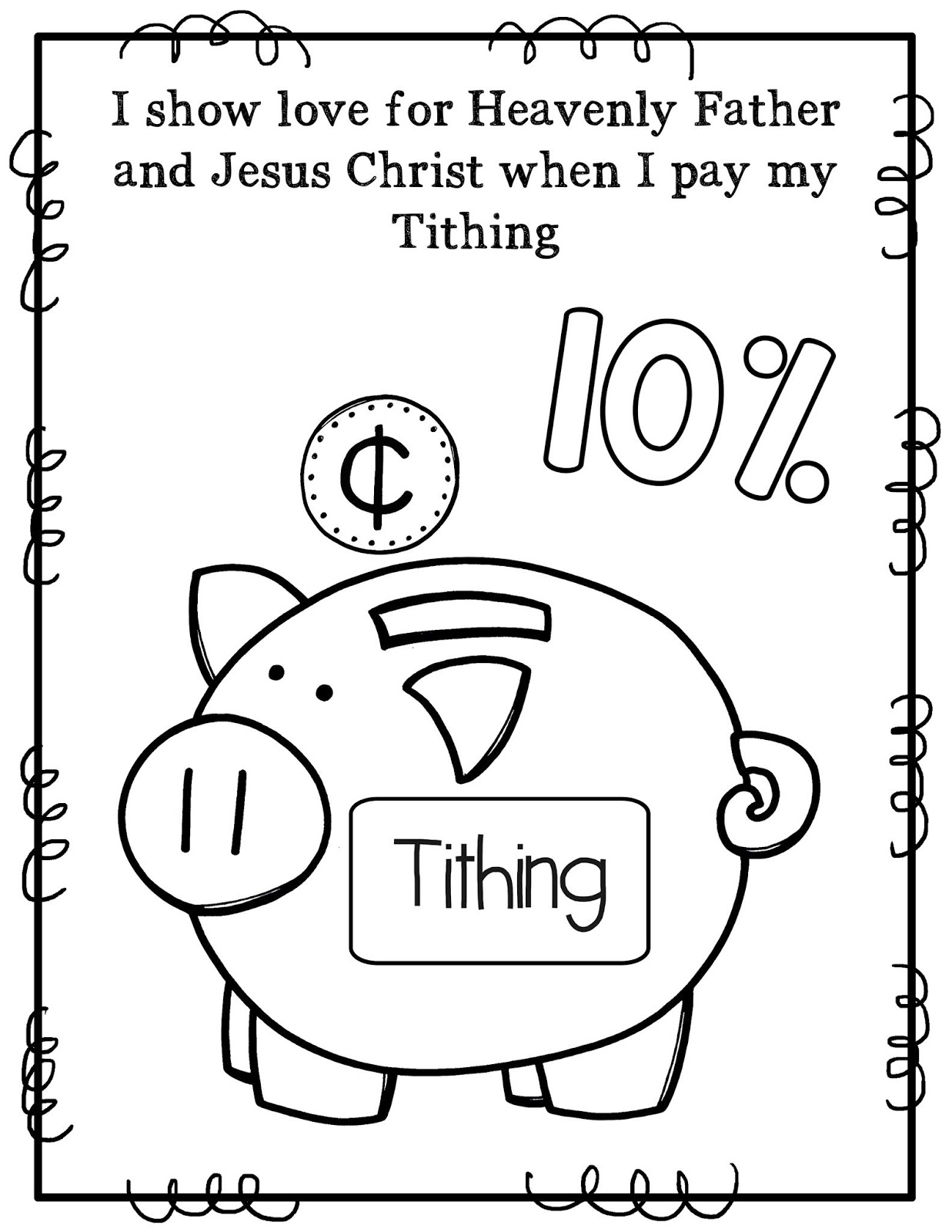 Tithing Lds Primary Coloring Pages LDS Temple Art To Print At Home In