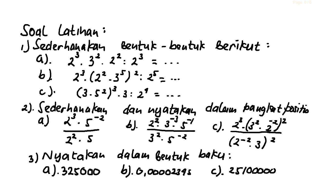 SMA NEGERI 8 BEKASI: Bentuk Pangkat