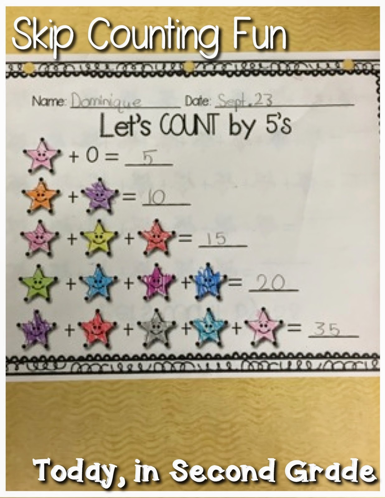 Skip Counting Fun - Today in Second Grade