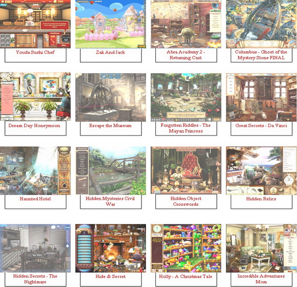 DVD MiniGame, PopCap, Bigfish, Alawar, Hidden Mystery,Hidden Object ...