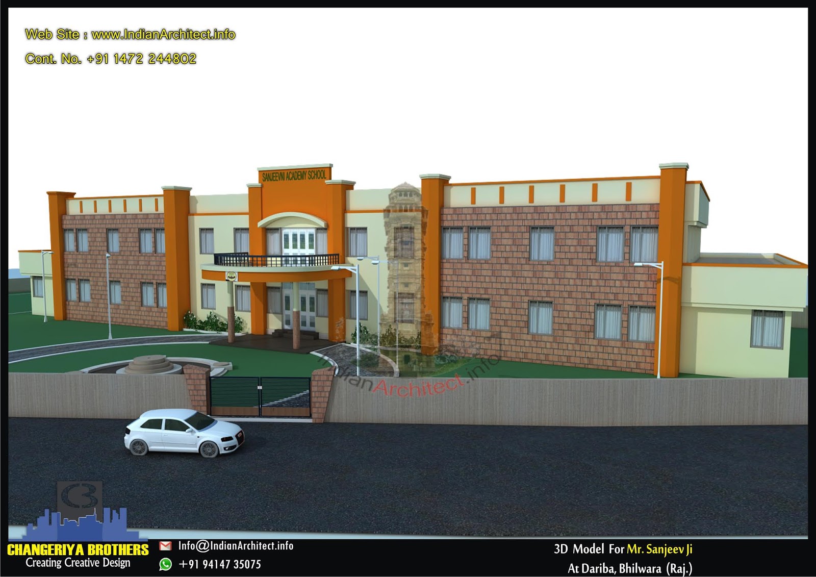 Modern School Building Elevations