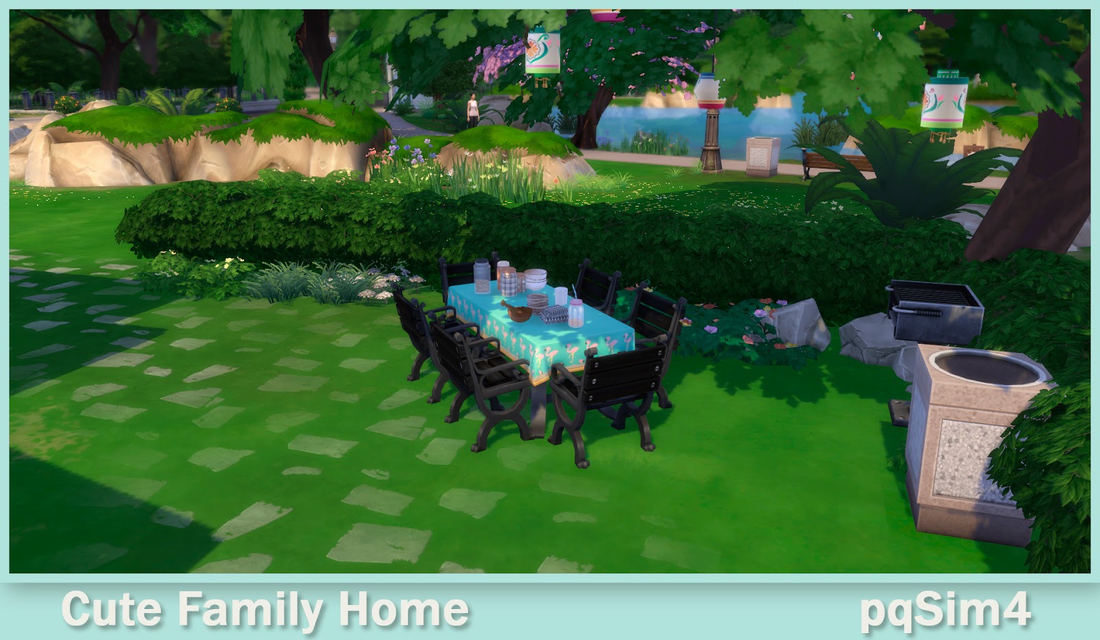 Cute Family Home. The Sims 4 Speed Build.