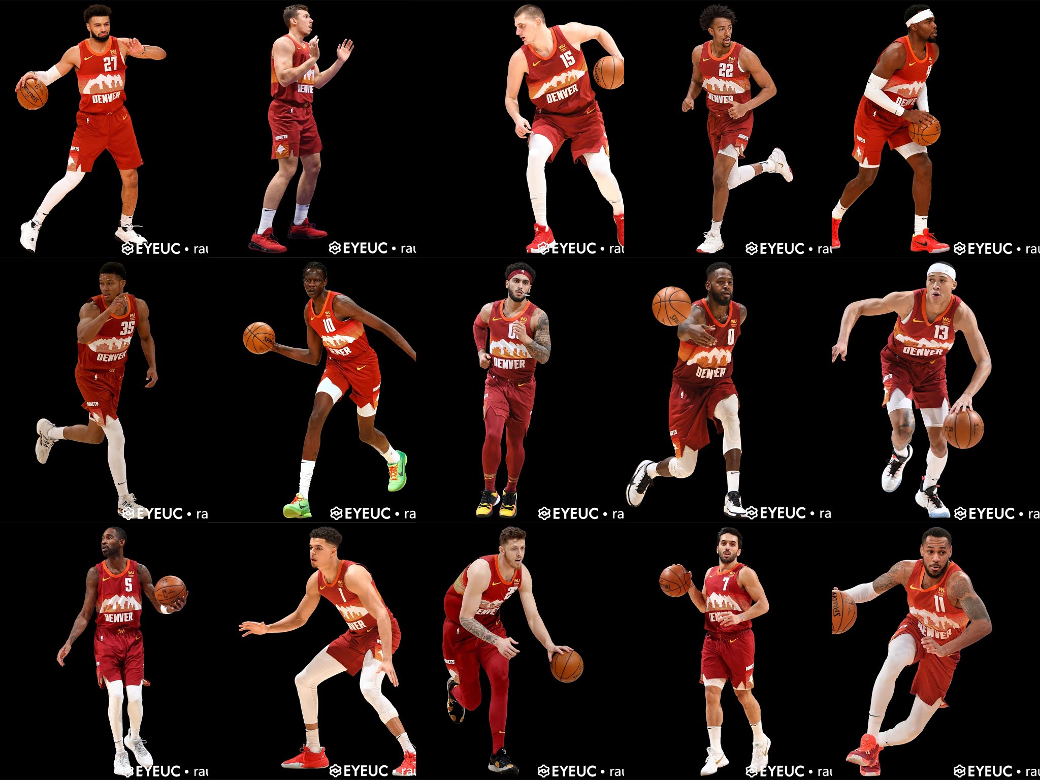 Denver Nuggets Updated Full Body Portraits V2.27 by raul77