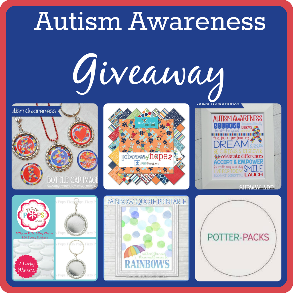 Autism Awareness Bottle Caps + Subway & a GIVEAWAY!! - My Computer is ...
