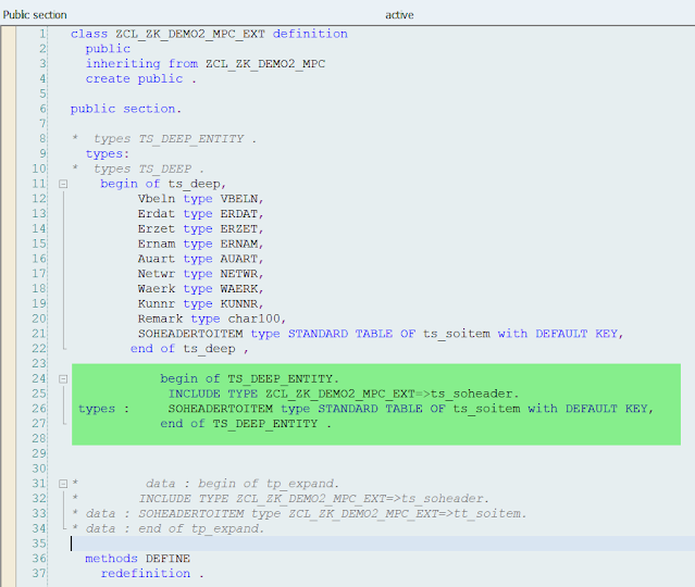 SAP OData Code for Create Deep Entity