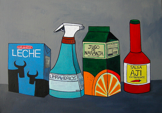 scrapbook.: El Grio paintings of mundane objects.