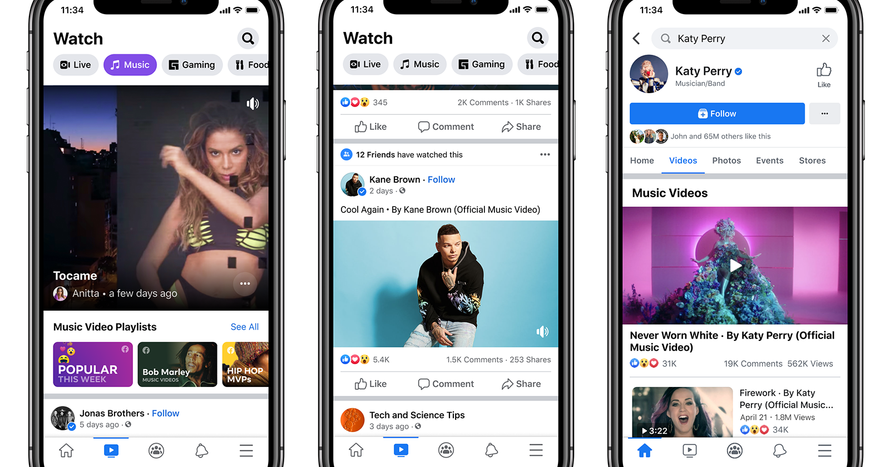 Facebook sfida YouTube e lancia video musicali ufficiali