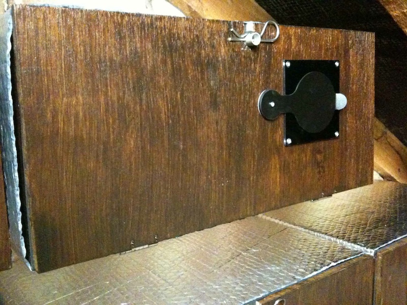 Action for Swifts: Retrofitted Swift boxes in a gable end