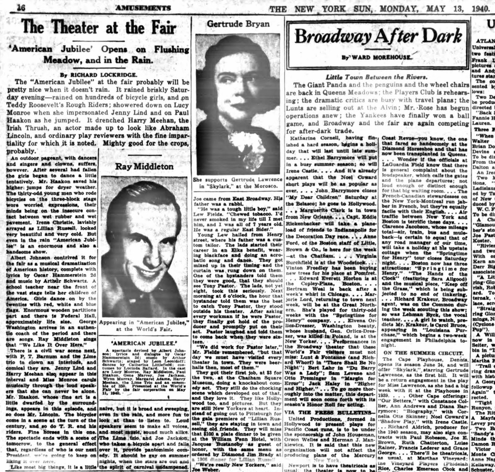 BOOKSTEVE'S LIBRARY: More on Ray Middleton