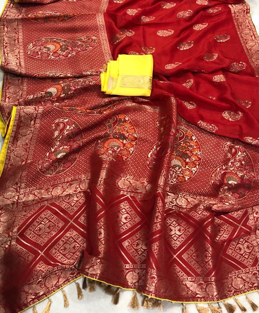 New Arrival Banaras Moonga Silk Sarees