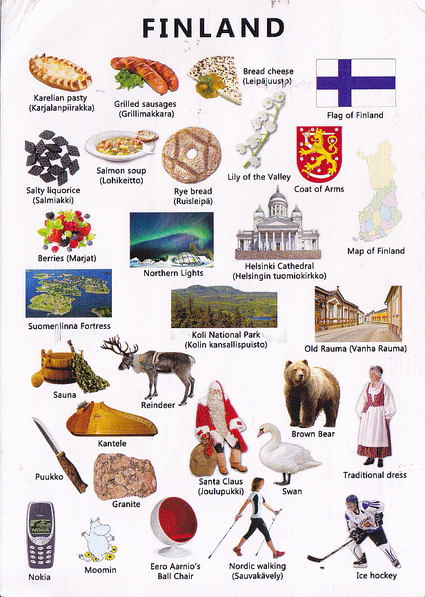 Postcard A La Carte: Finland - Icons of Finland
