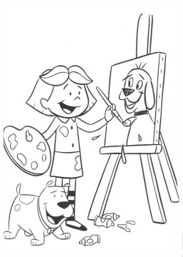 universul copiilor: Imagini de colorat pictor