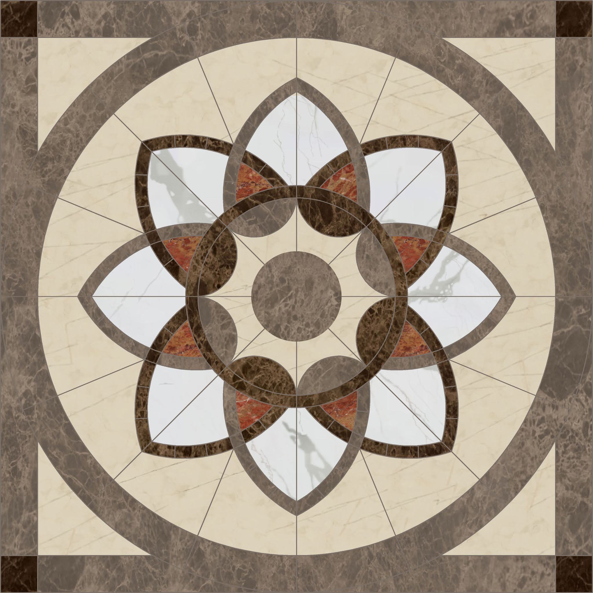 SWTEXTURE - free architectural textures: Marble Stone Medallions - 01