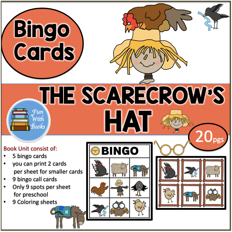 THE SCARECROW'S HAT BINGO ~ Book Units by Lynn