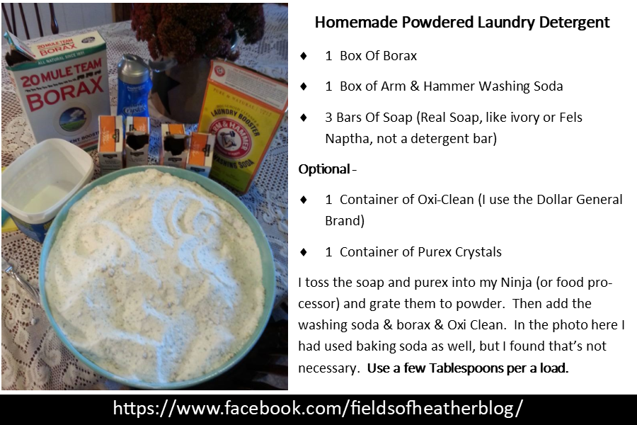 Fields Of Heather: Home Made Laundry Detergent Recipe
