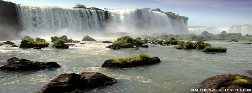My India FB Covers: Waterfall view - Nature FB Cover