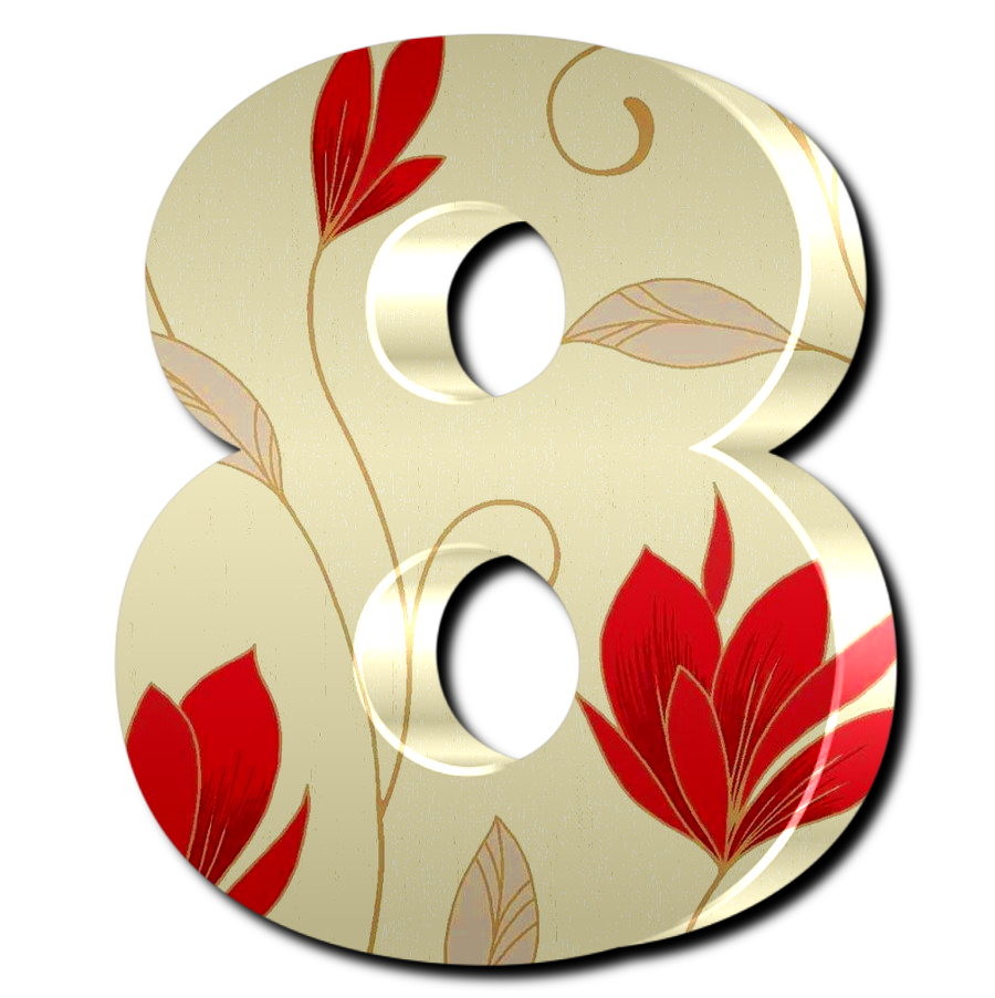 M. Michielin Alphabets: RED FLORAL FLOWER ALPHABET, NUMBERS, ICONS PNG ...