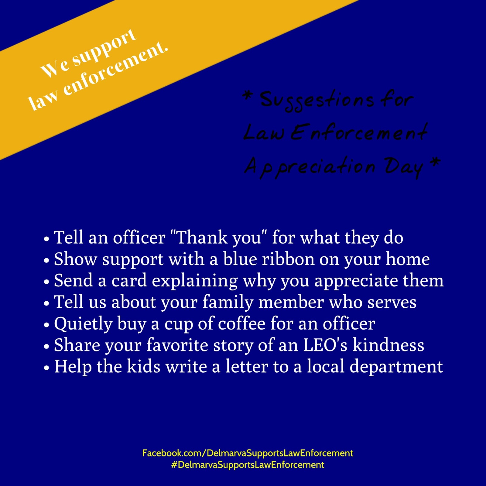 Delmarva Supports Law Enforcement: December 2015