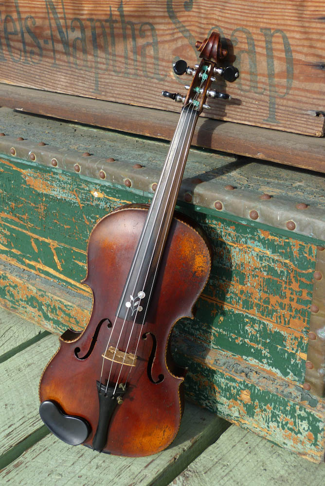 c.1890 German-made Inlaid Strad-copy 4/4 Violin