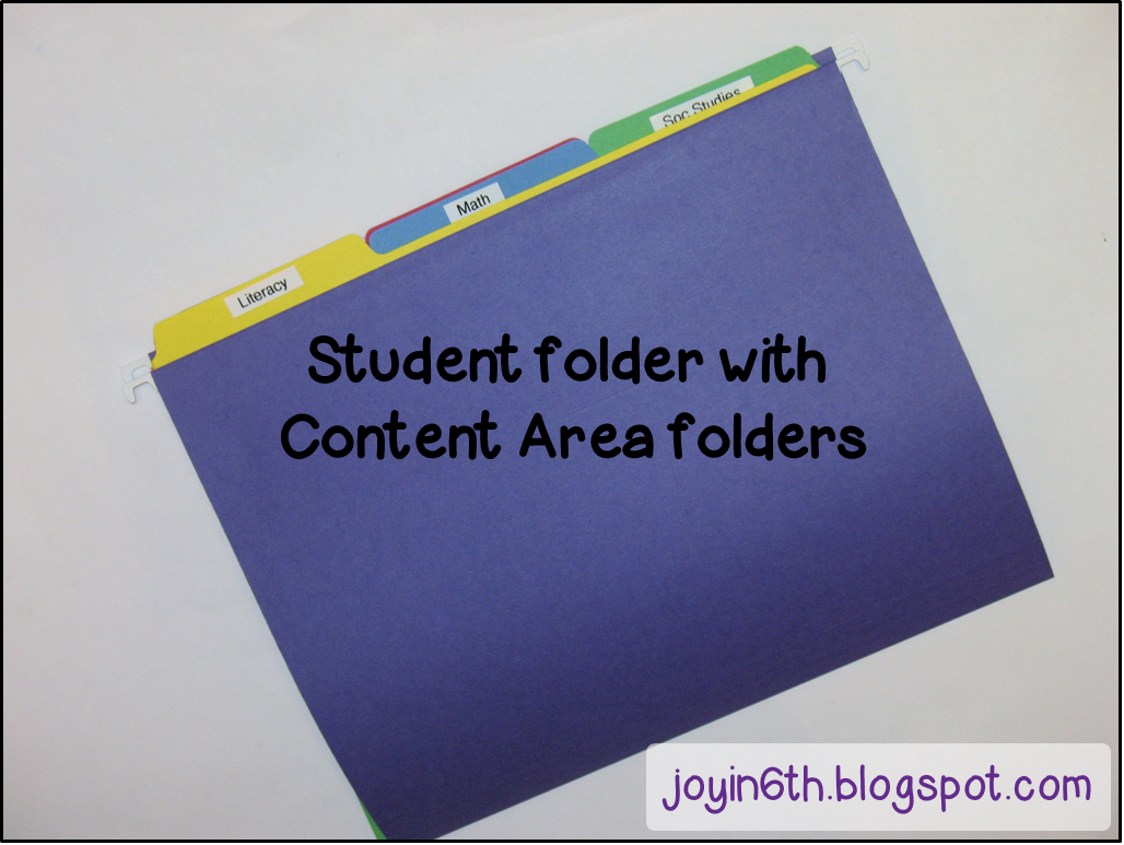 Finding JOY in 6th Grade: 31st Day: Keeping the Evidence Organized