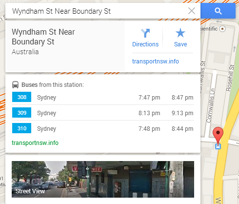 Knowledge Graph Card in Google Maps