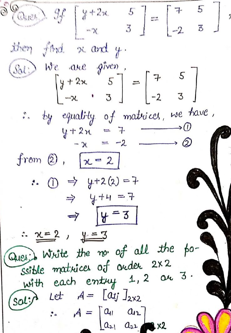 CH 3 - Matrices - Plus Two