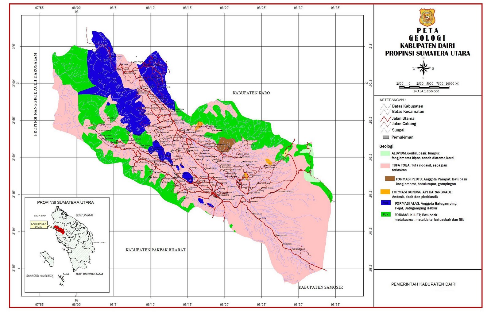 Dinas Pertambangan dan Energi Kabupaten Dairi: MAPS