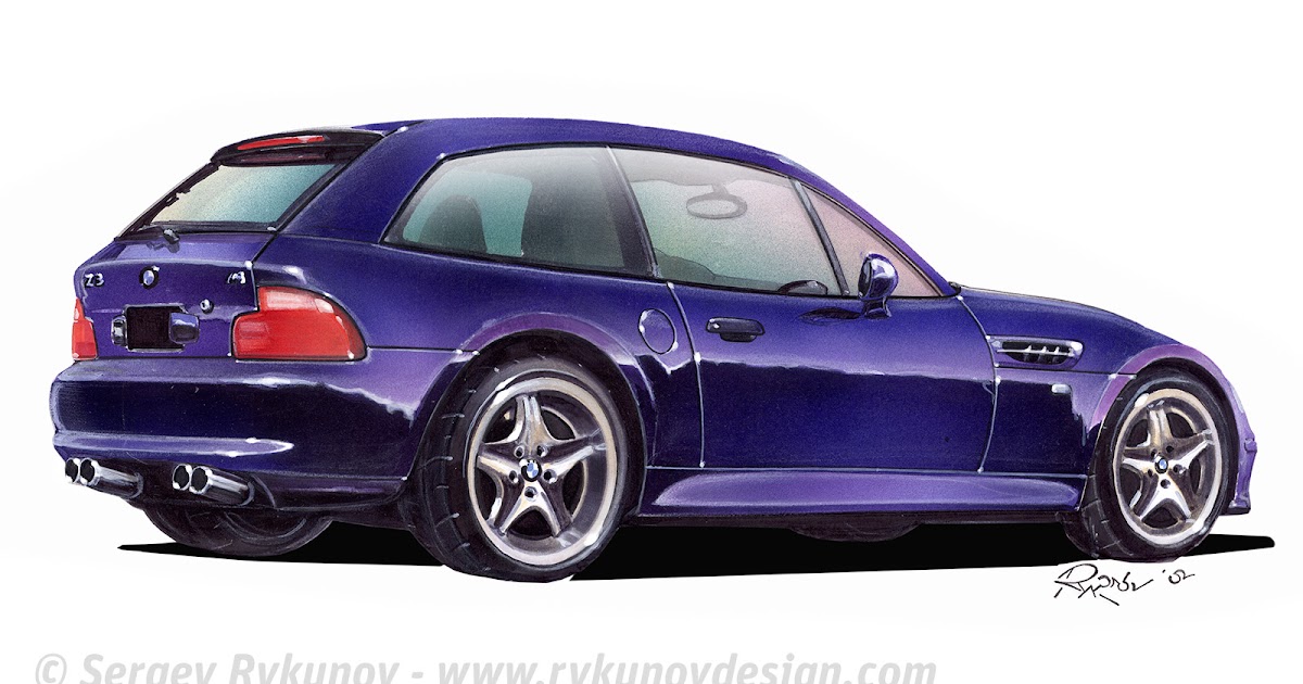 Sketch BMW Z3 M Coupe – rear view (2002)