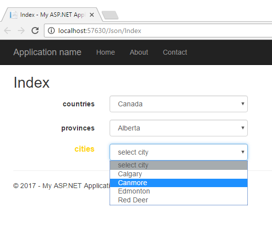 chuanshuoge: MVC Json Ajax SQL multiple linked sorted dropdownlist chuanshuoge: MVC Json Ajax SQL multiple linked sorted dropdownlist