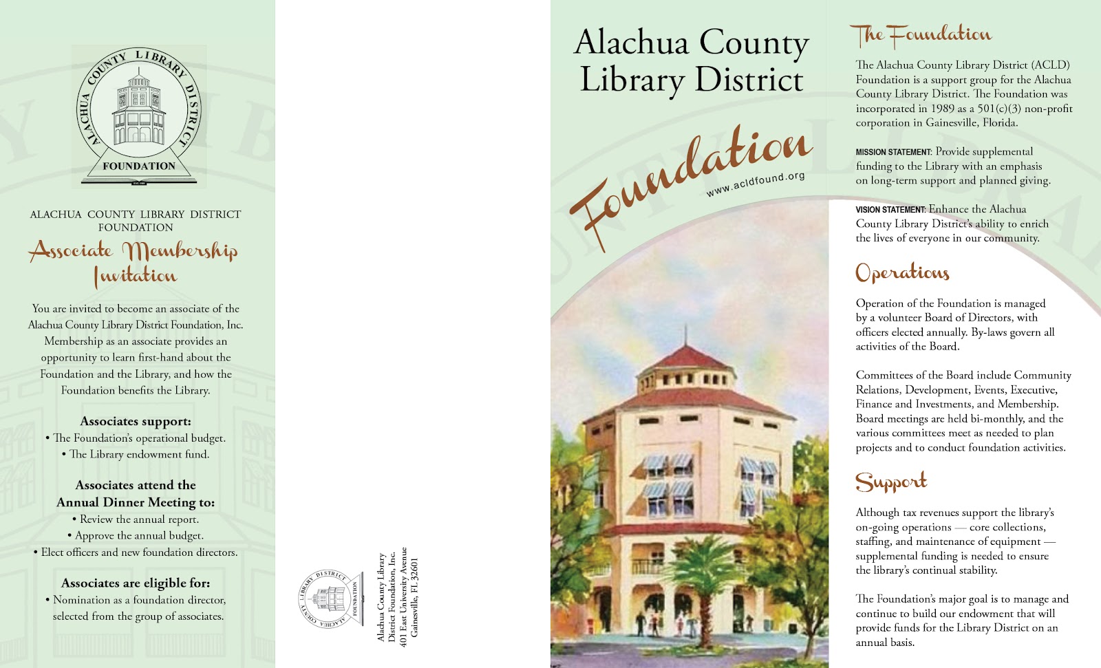 Library Marketing Design: Library Foundation Marketing Brochure Redesign