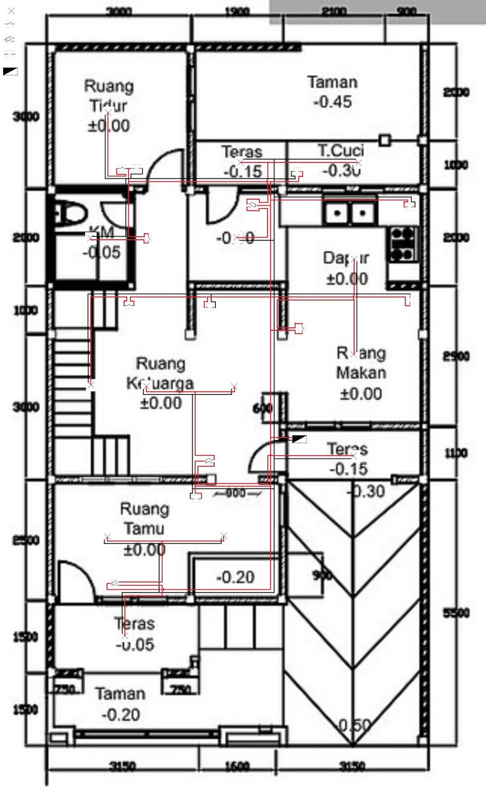 Perencanaan Instalasi Listrik (Rumah 2 Lantai dengan Single & Wiring Diagram)