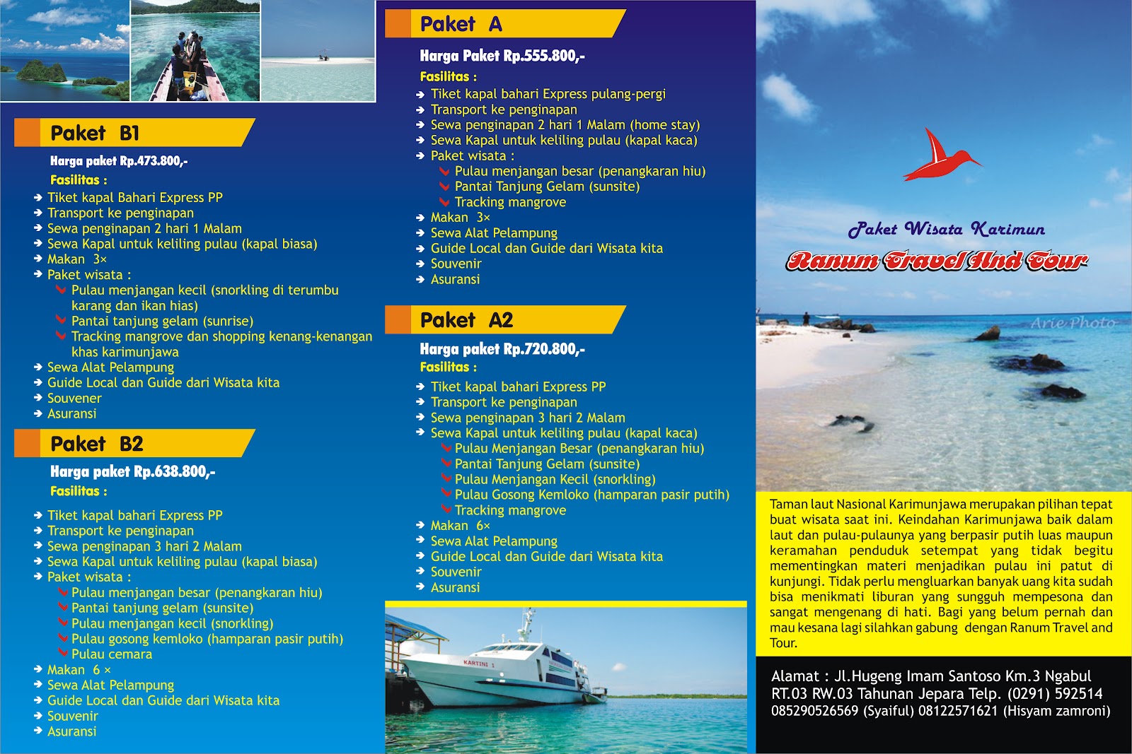 SMART CENTER : Digital Printing | Brosur Biro Travel Karimun Jawa