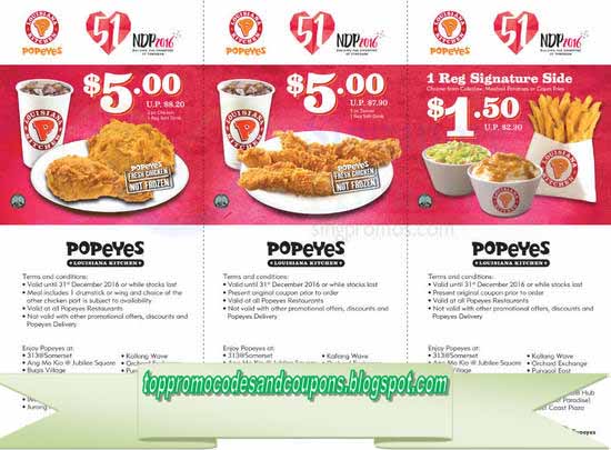 Free Promo Codes and Coupons 2023: Popeyes Chicken Coupons