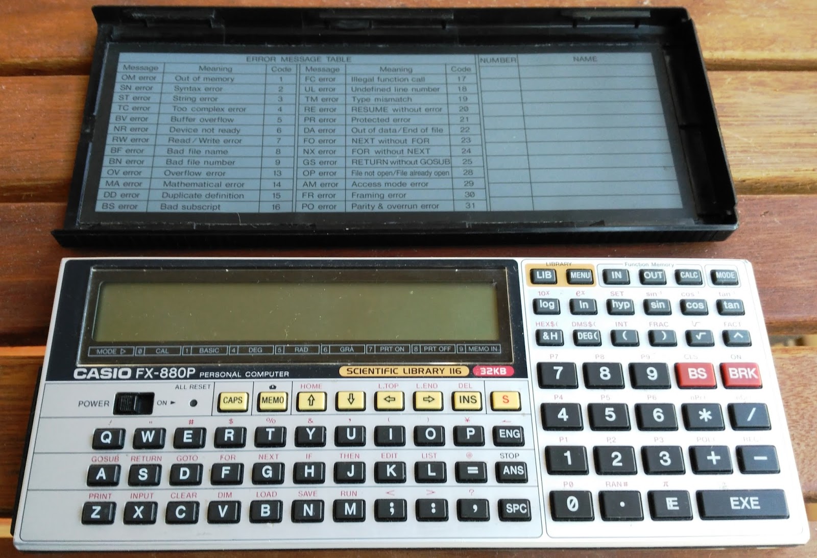 Retro Ordenadores Orty: Casio FX-880P Personal Computer (de bolsillo ...